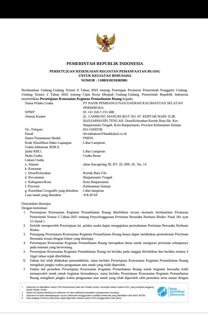 Jasa pengurusan PKKPR Pemanfaatan Ruang dengan RTR.